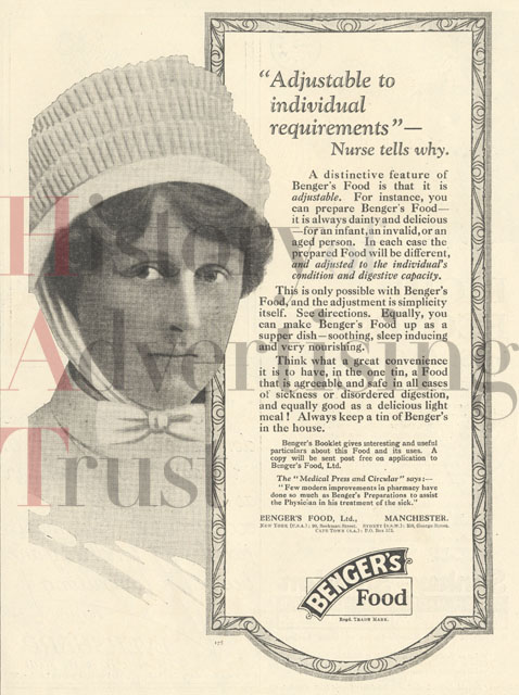 Press advertisement: Benger's Food | Catalogue | History of Advertising ...