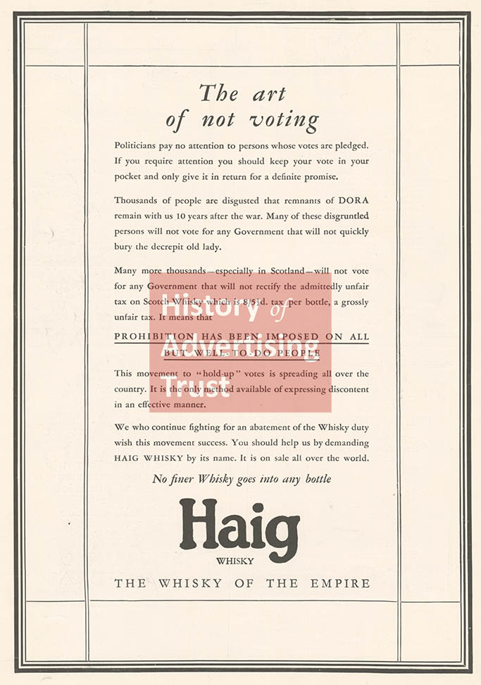 Press Advertisement: Haig whisky | Catalogue | History of Advertising Trust