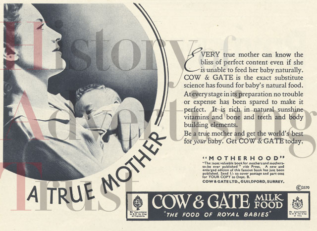 Press advertisement: Cow & Gate milk food | Catalogue | History of ...