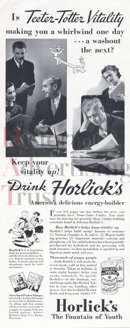 Press advertisement: Horlick's | Catalogue | History of Advertising Trust