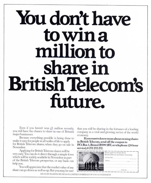 Gallery Image: British Telecom Privatisation | Catalogue | History of ...