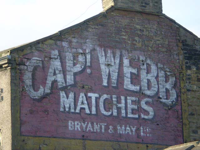 Ghostsign: Captain Webb Matches | Catalogue | History of Advertising Trust