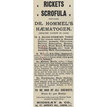 Press Advertisement: Dr. Hommel's Haematogen | Catalogue | History of ...